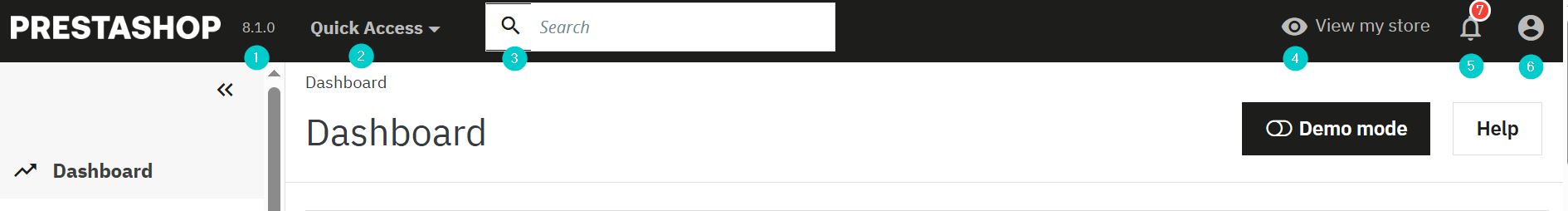 Discover the top bar of the back office – PrestaShop